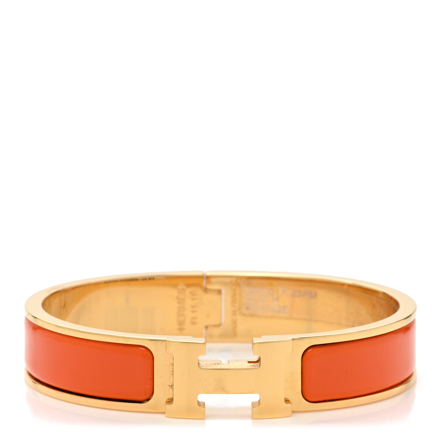 HERMÈS CLIC CLAC H ENAMEL BRACELET PM ORANGE – Caroline's Fashion Luxuries