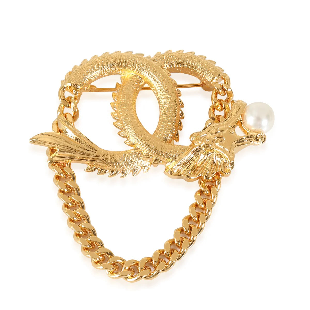 CHANEL CC LOGO LUNAR NEW YEAR DRAGON BROOCH – Caroline's Fashion Luxuries