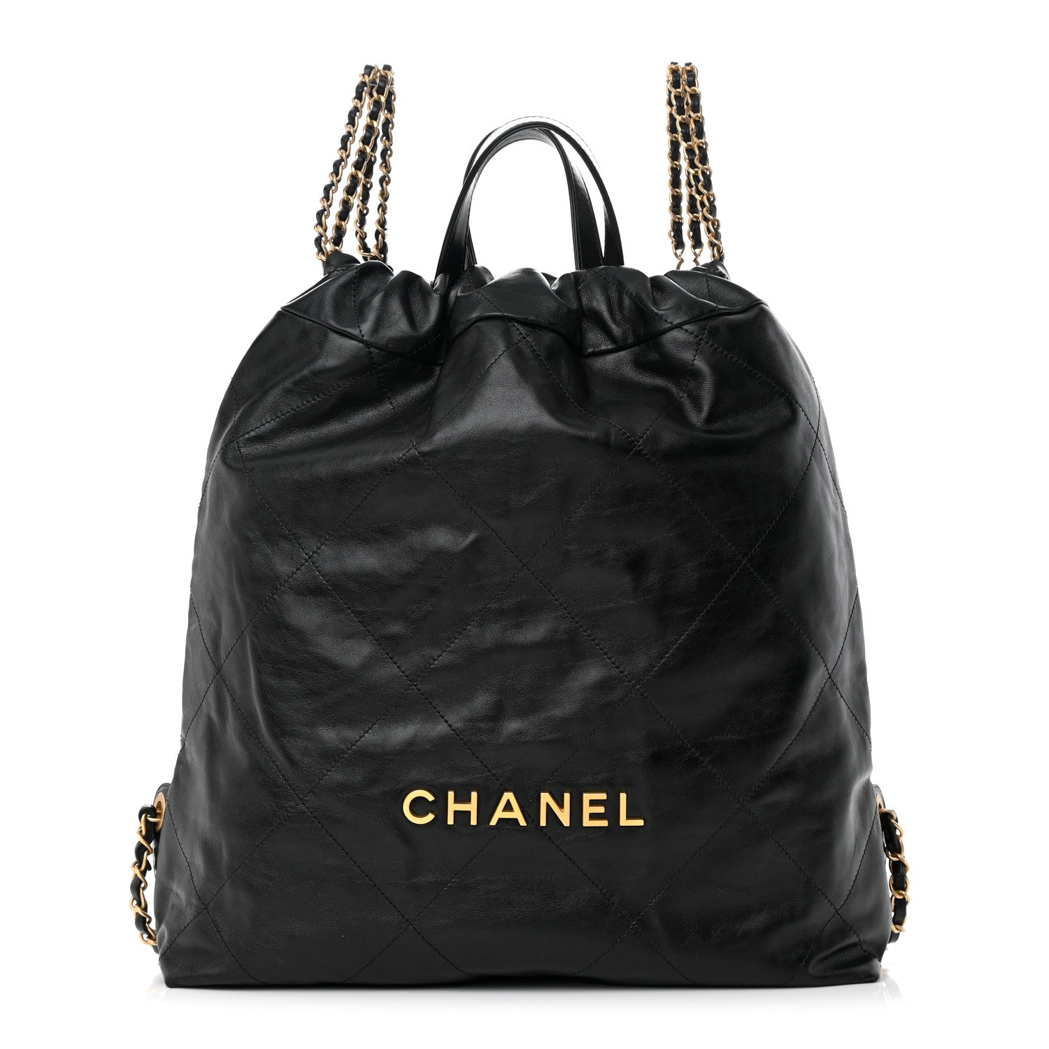 CHANEL SHINY QUILTED CALFSKIN LEATHER CHANEL 22 BACKPACK – Caroline's ...