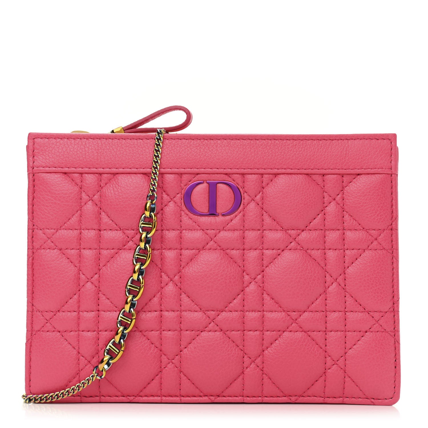 CHRISTIAN DIOR CANNAGE CARO ZIPPED POUCH WITH CHAIN – Caroline's ...