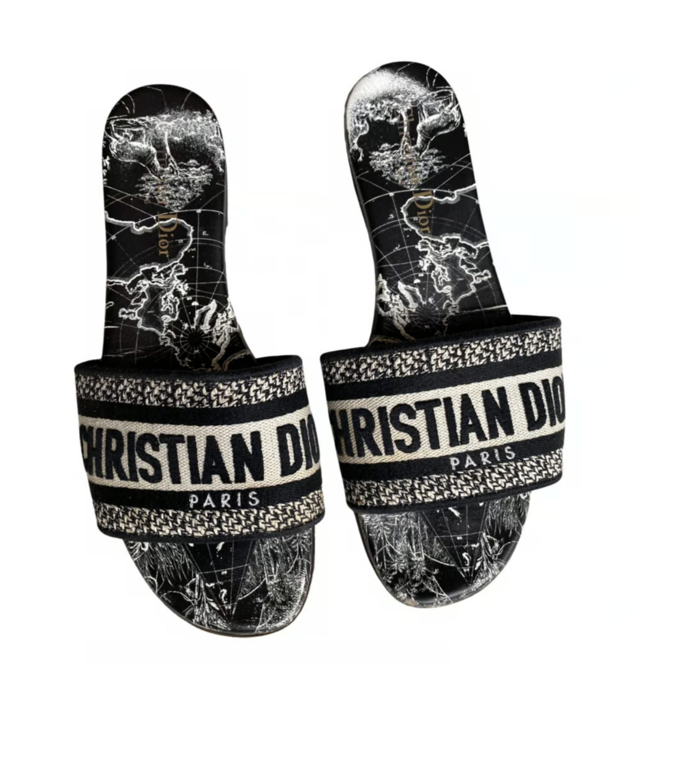 DIOR DWAY EMBROIDERED SLIDES – Caroline's Fashion Luxuries