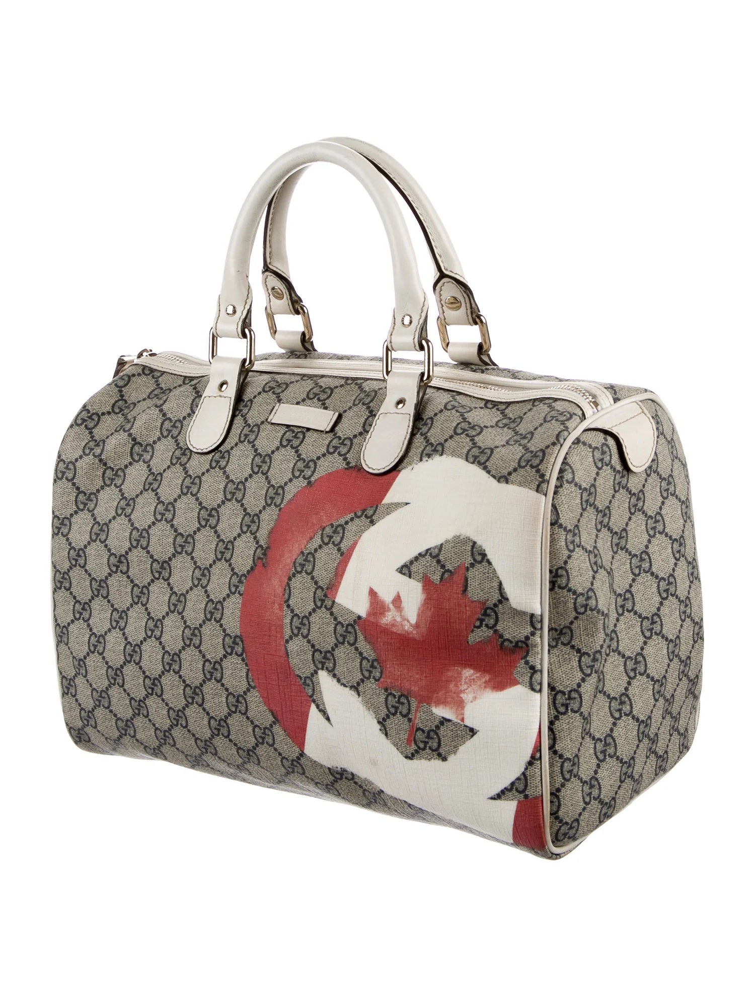 GUCCI GG SUPREME CANADIAN FLAG JOY BOSTON BAG – Caroline's Fashion Luxuries