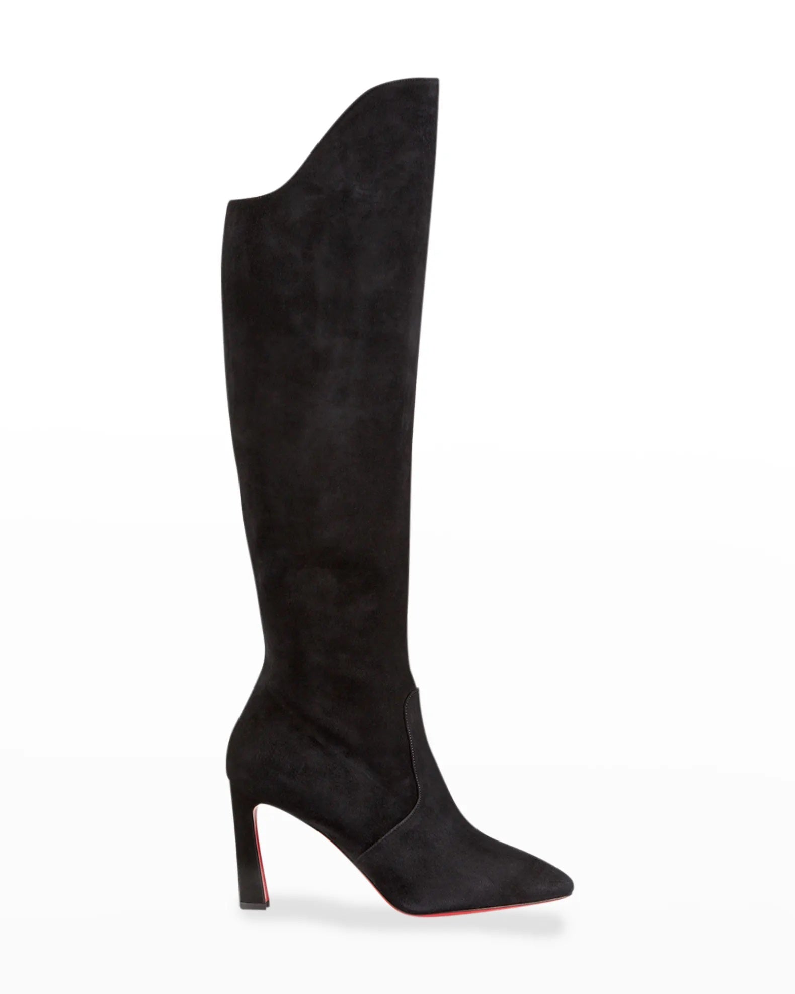 CHRISTIAN LOUBOUTIN ELEONOR TALL SUEDE RED SOLE BOOTS – Caroline's ...