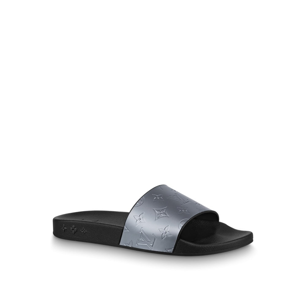 LOUIS VUITTON EMBOSSED MONOGRAM WATERFRONT MULES – Caroline's Fashion ...