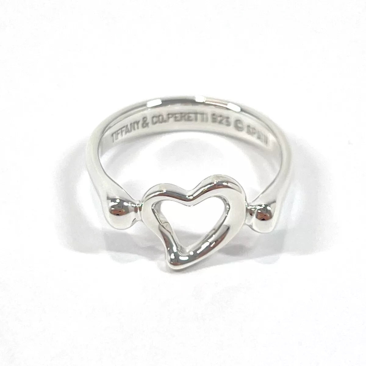 TIFFANY & CO. OPEN HEART ELSA PERETTI STERLING SILVER RING – Caroline's ...