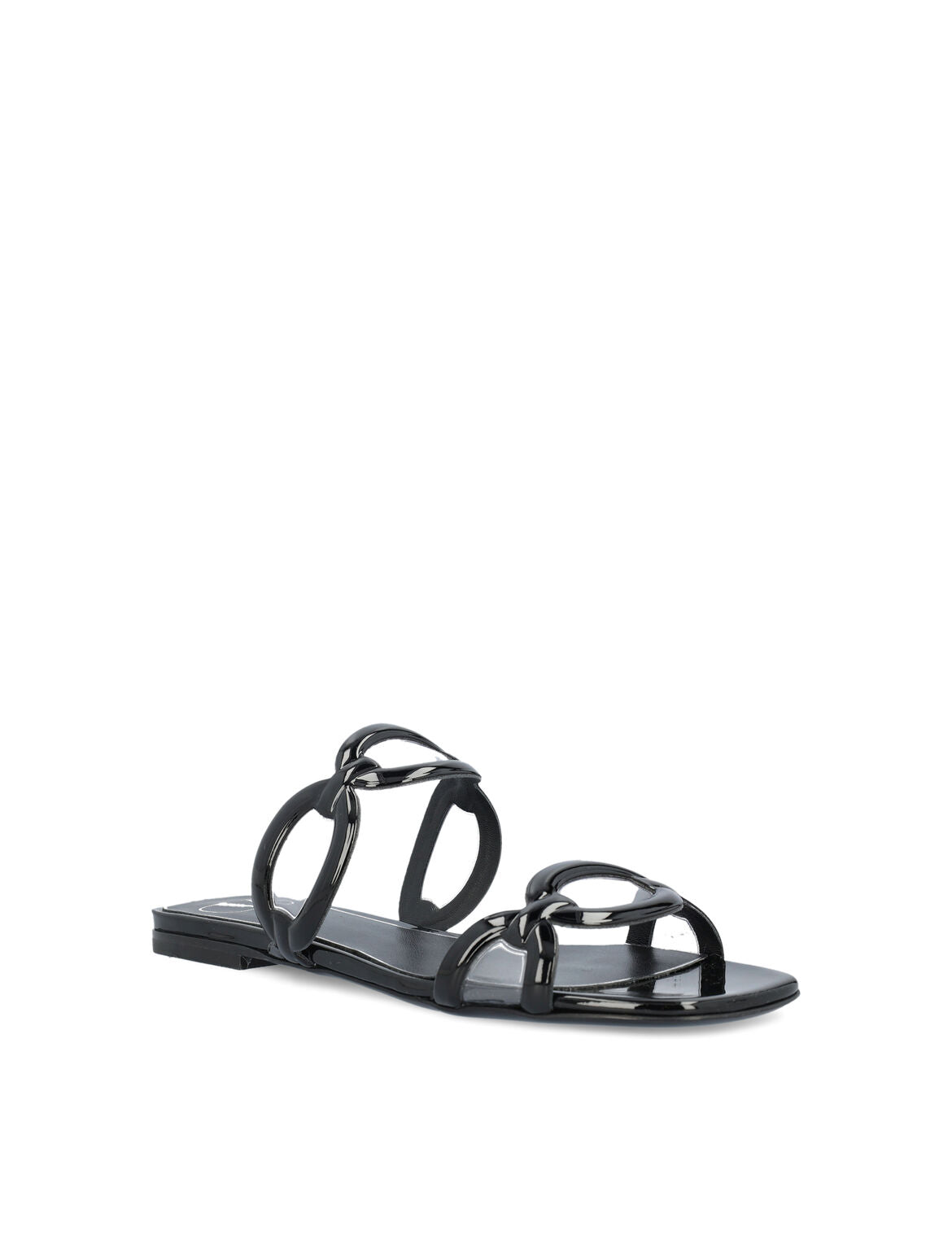 VALENTINO GARAVANI CHAIN 1967 LEATHER SLIDE SANDALS – Caroline's ...