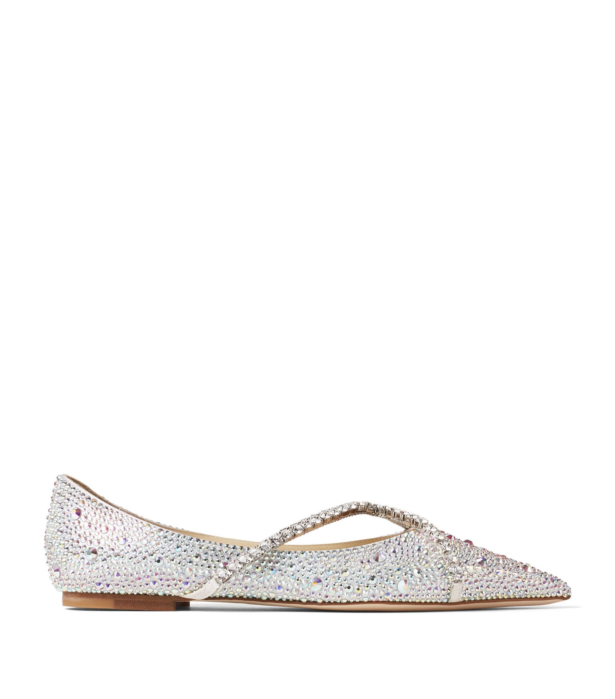 JIMMY CHOO GENEVI CRYSTAL EMBELLISHED FLATS – Caroline's Fashion Luxuries