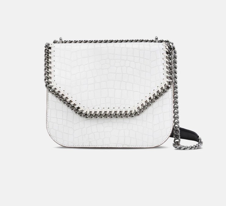 STELLA McCARTNEY CROC MINI FALABELLA BOX BAG – Caroline's Fashion Luxuries